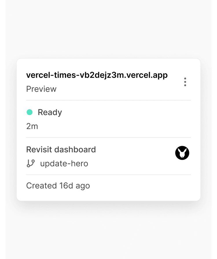 Product Tour – Vercel