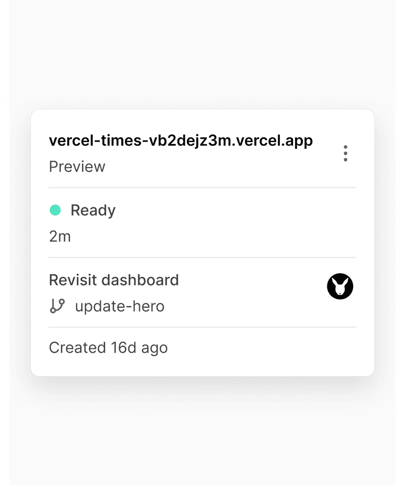 Product Tour – Vercel