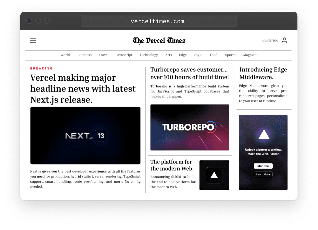 Product Tour – Vercel