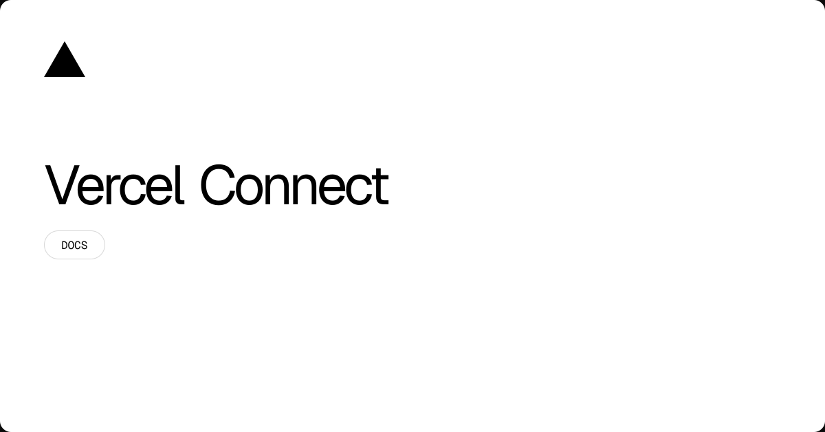 Vercel Connect