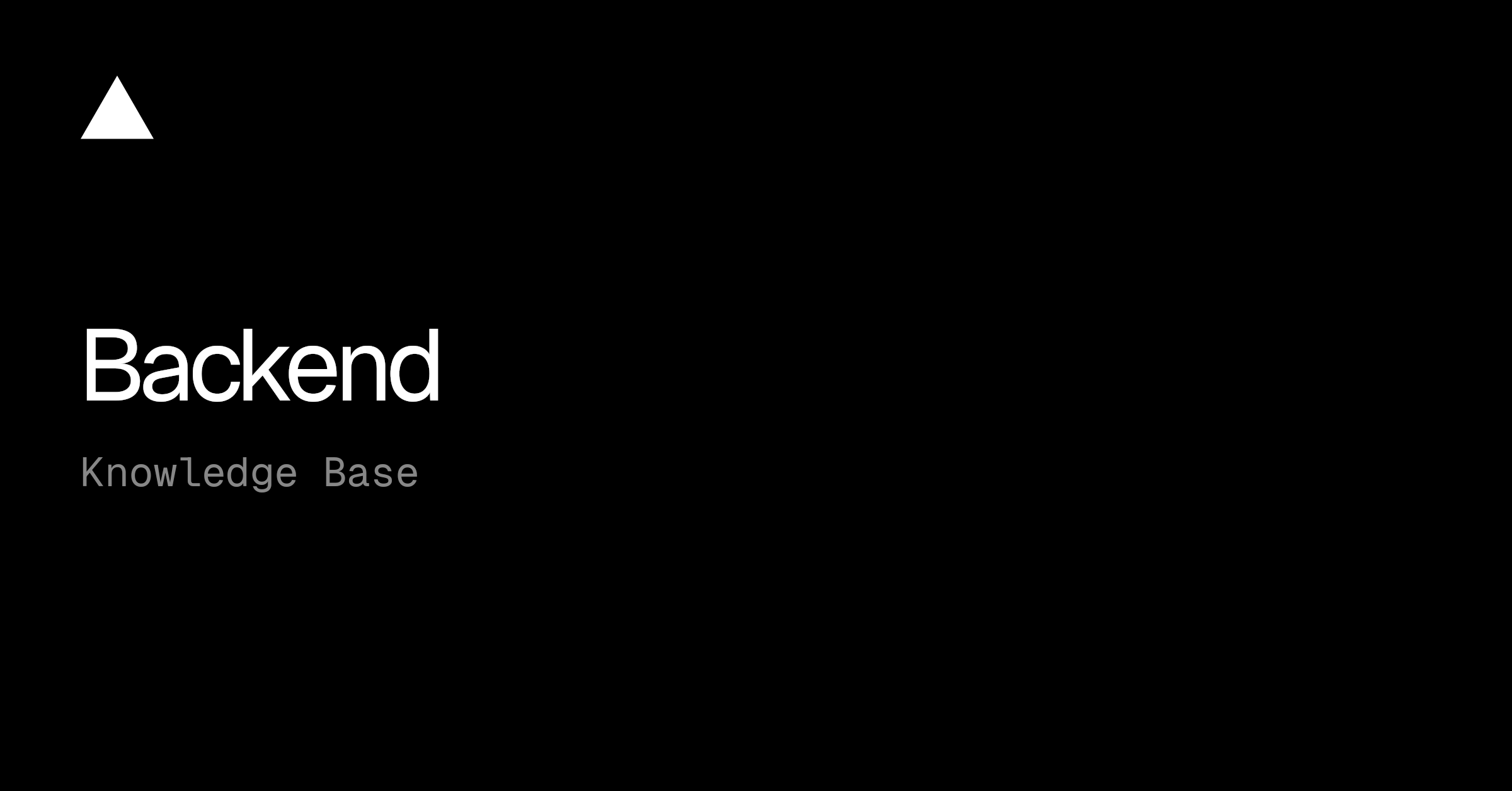 Backend | Vercel Knowledge Base