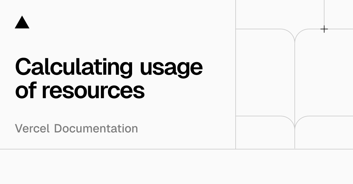 Calculating usage of resources
