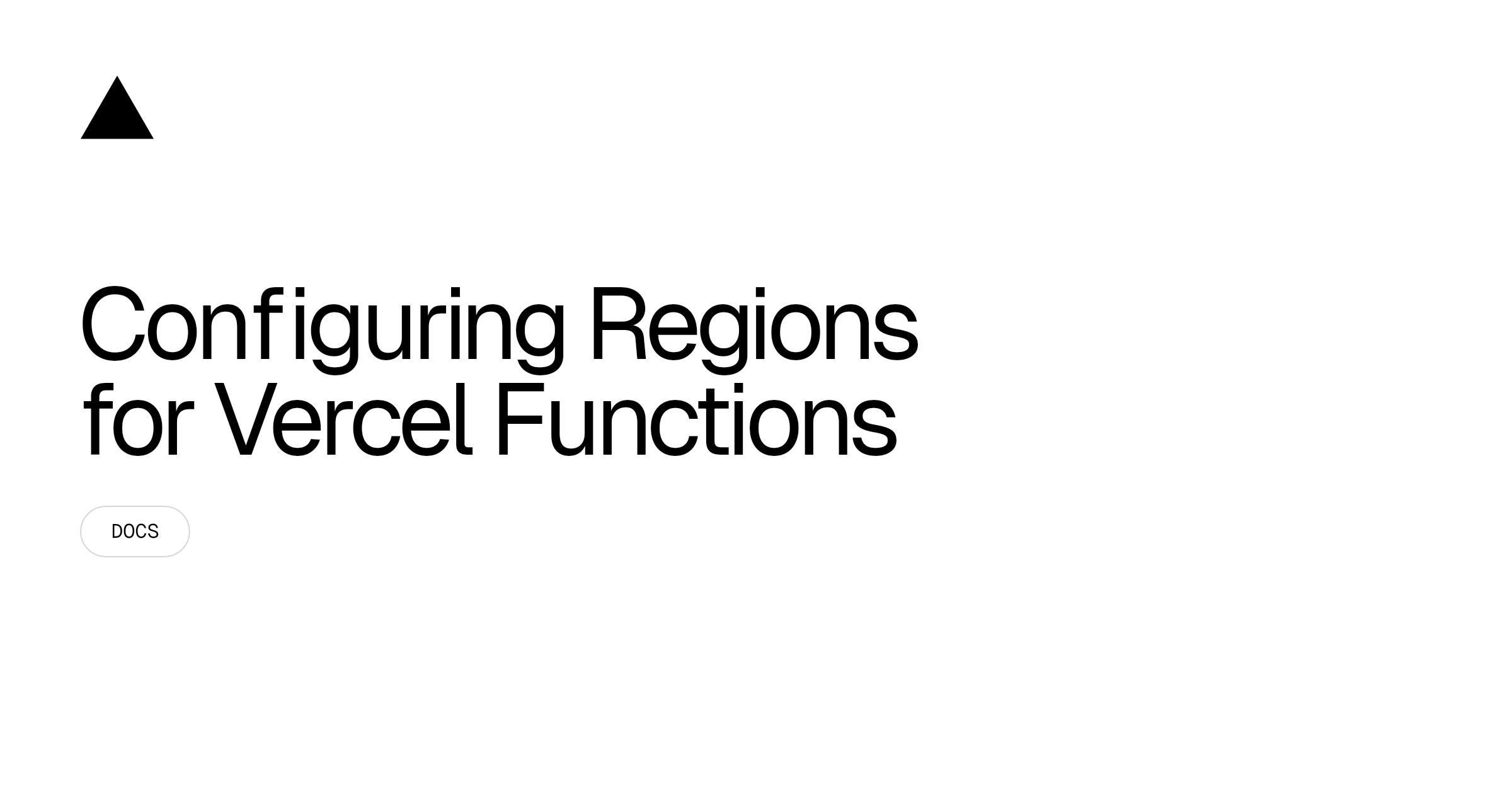 Configuring regions for Vercel Functions