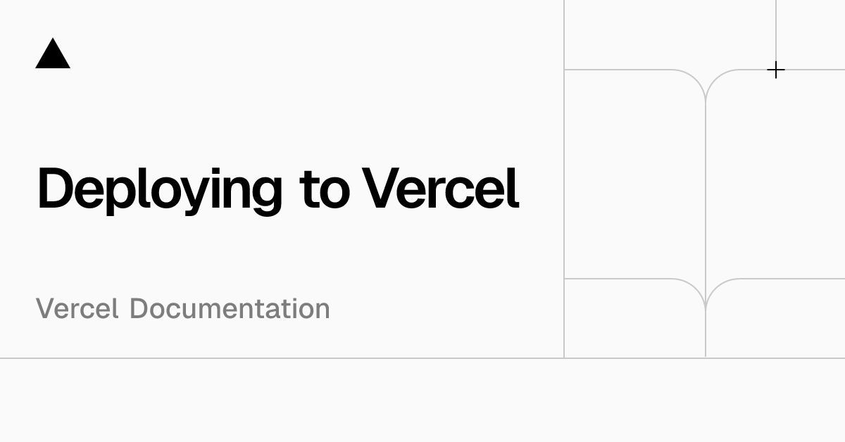 Deploying to Vercel