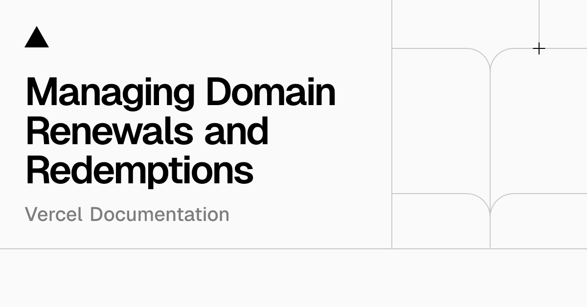 Managing Domain Renewals and Redemptions