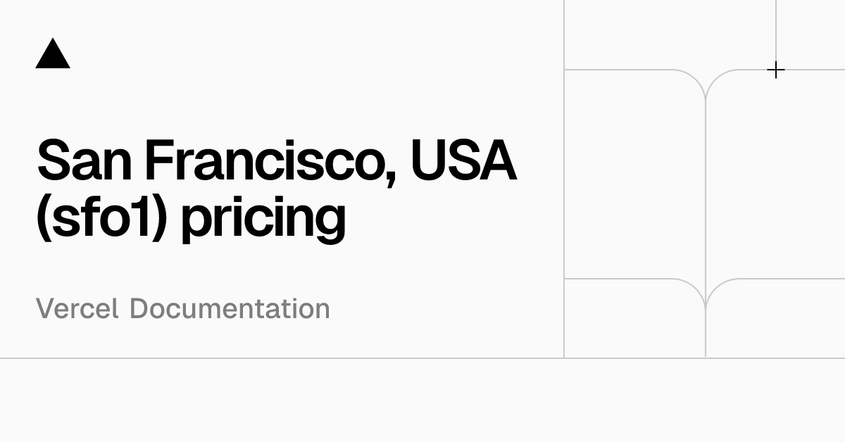 San Francisco, USA (sfo1) pricing