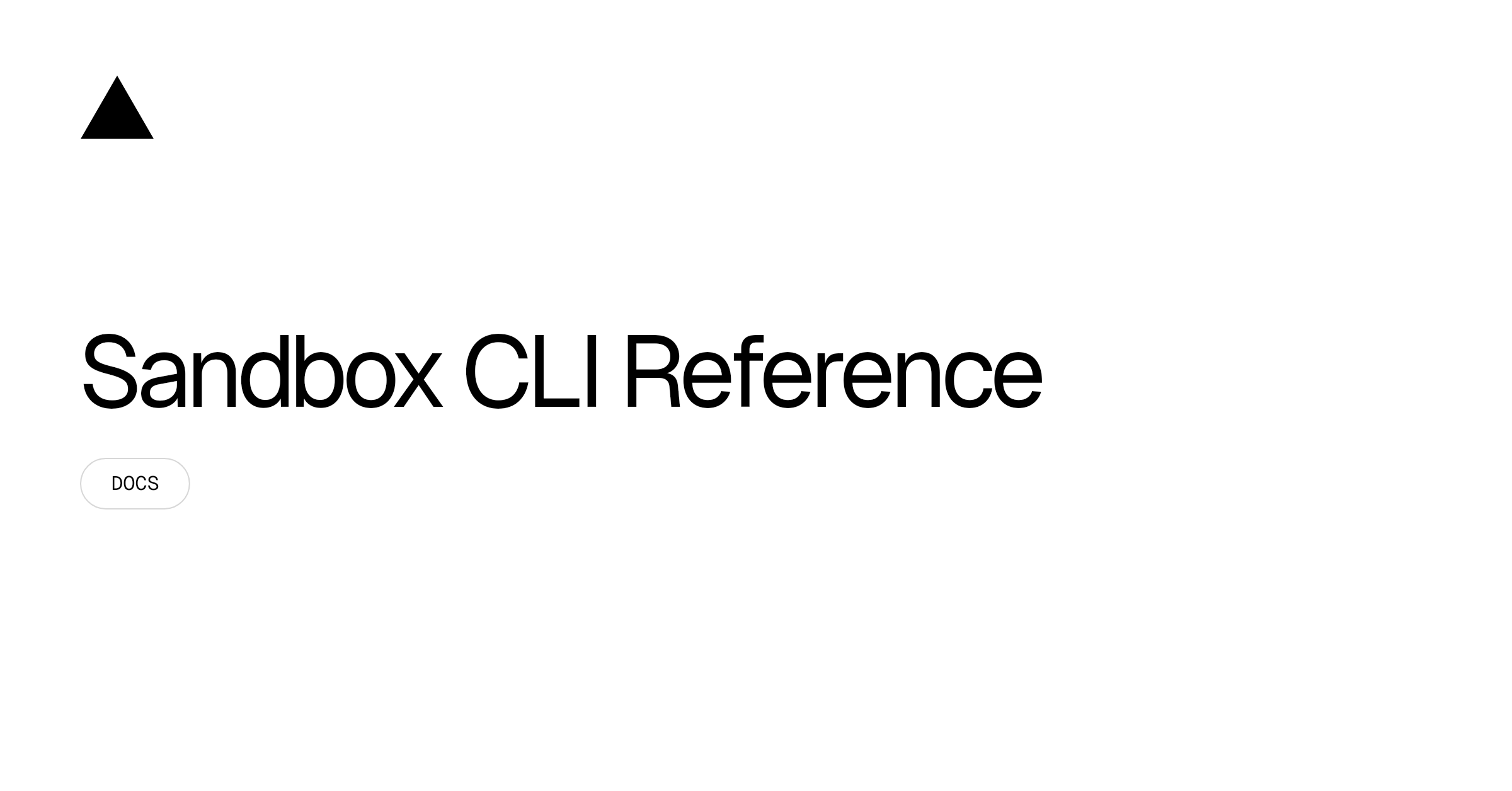 Sandbox CLI Reference