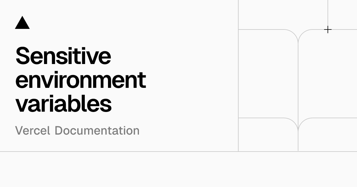 Sensitive environment variables