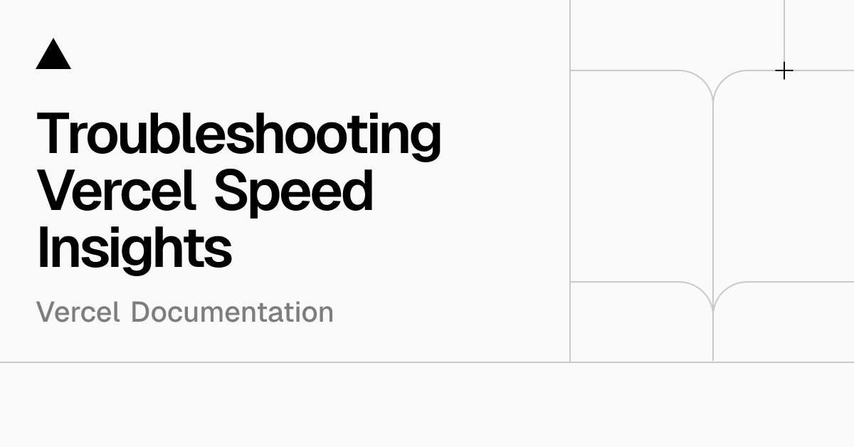Troubleshooting Vercel Speed Insights