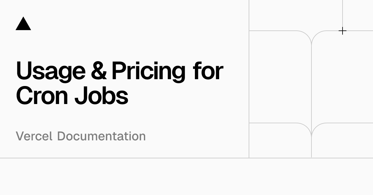 Usage & Pricing for Cron Jobs