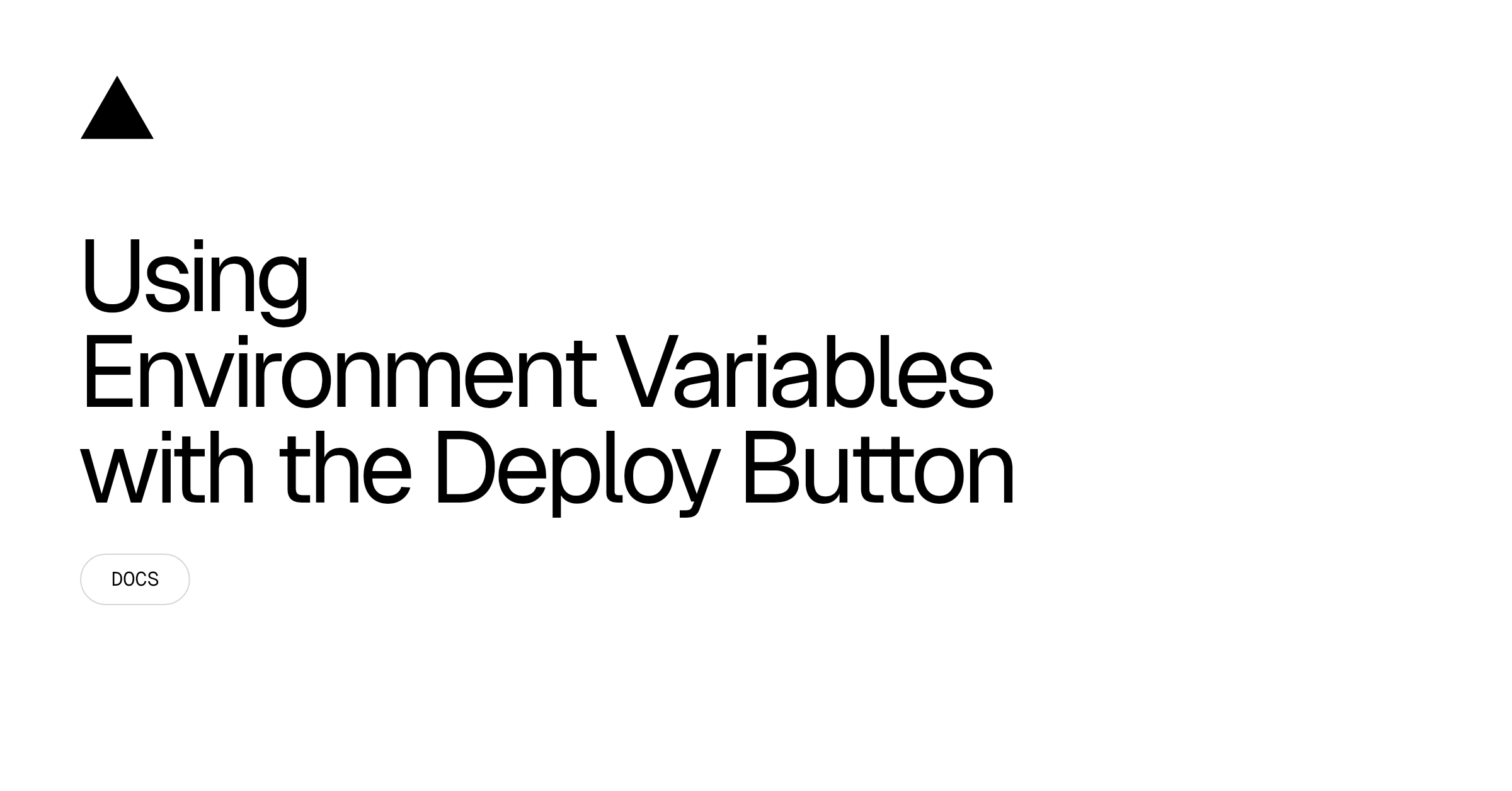 Using Environment Variables with the Deploy Button