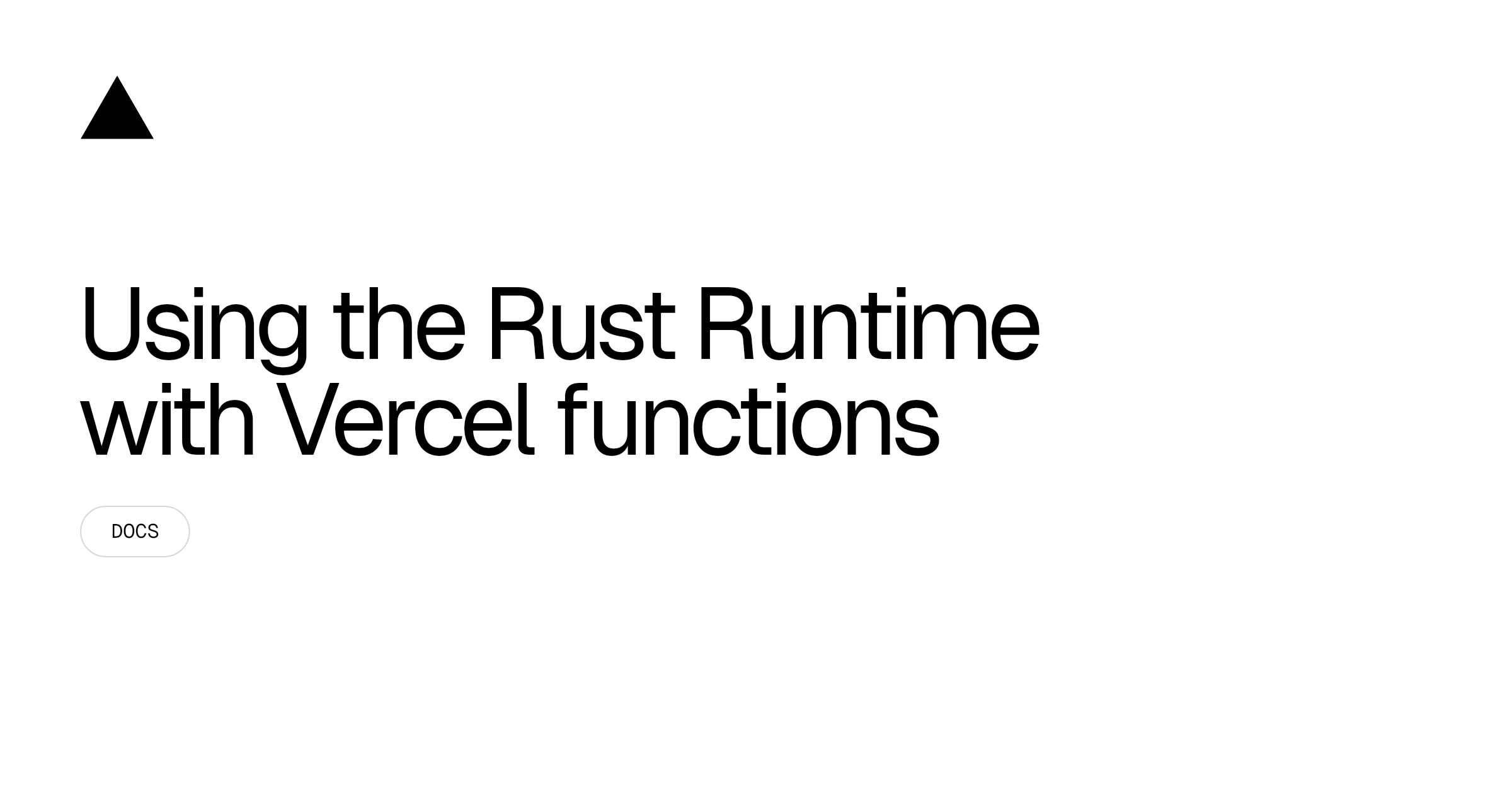 Using the Rust Runtime with Vercel functions