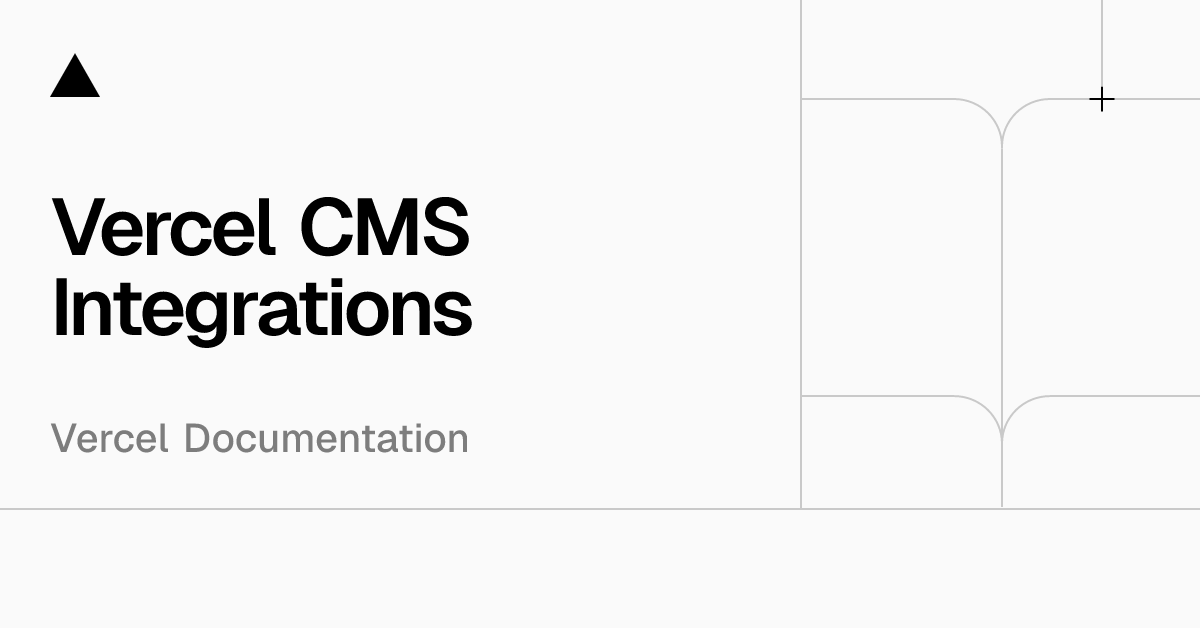 Vercel CMS Integrations