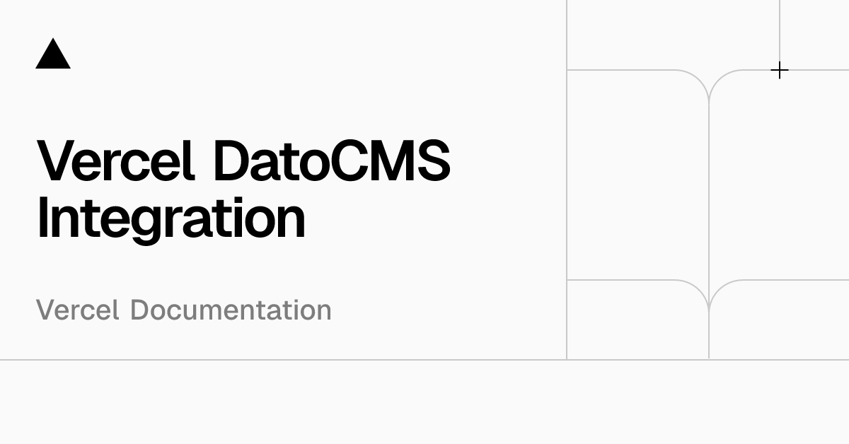 Vercel DatoCMS Integration