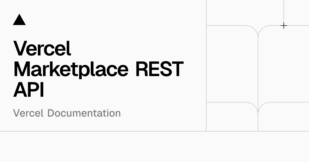 Vercel Marketplace REST API