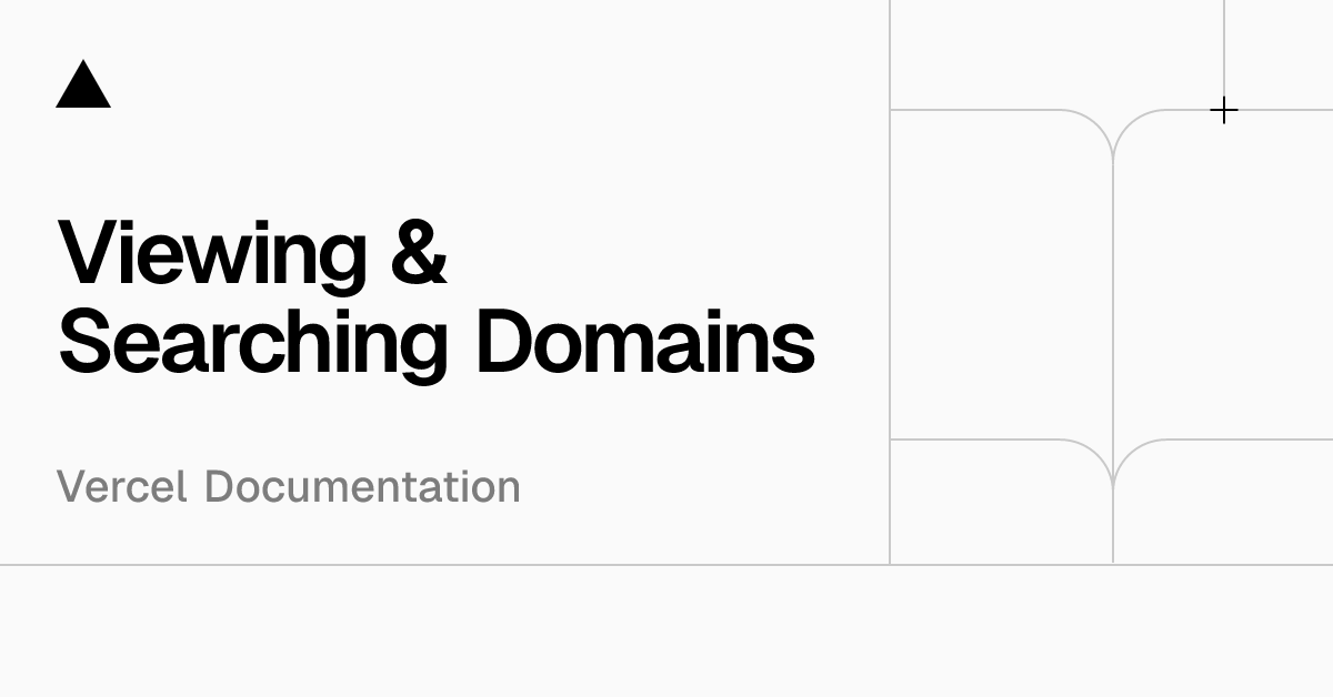 Viewing & Searching Domains