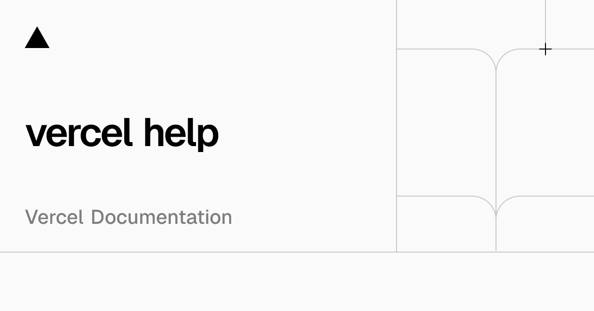 vercel help