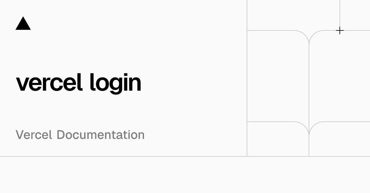 vercel login