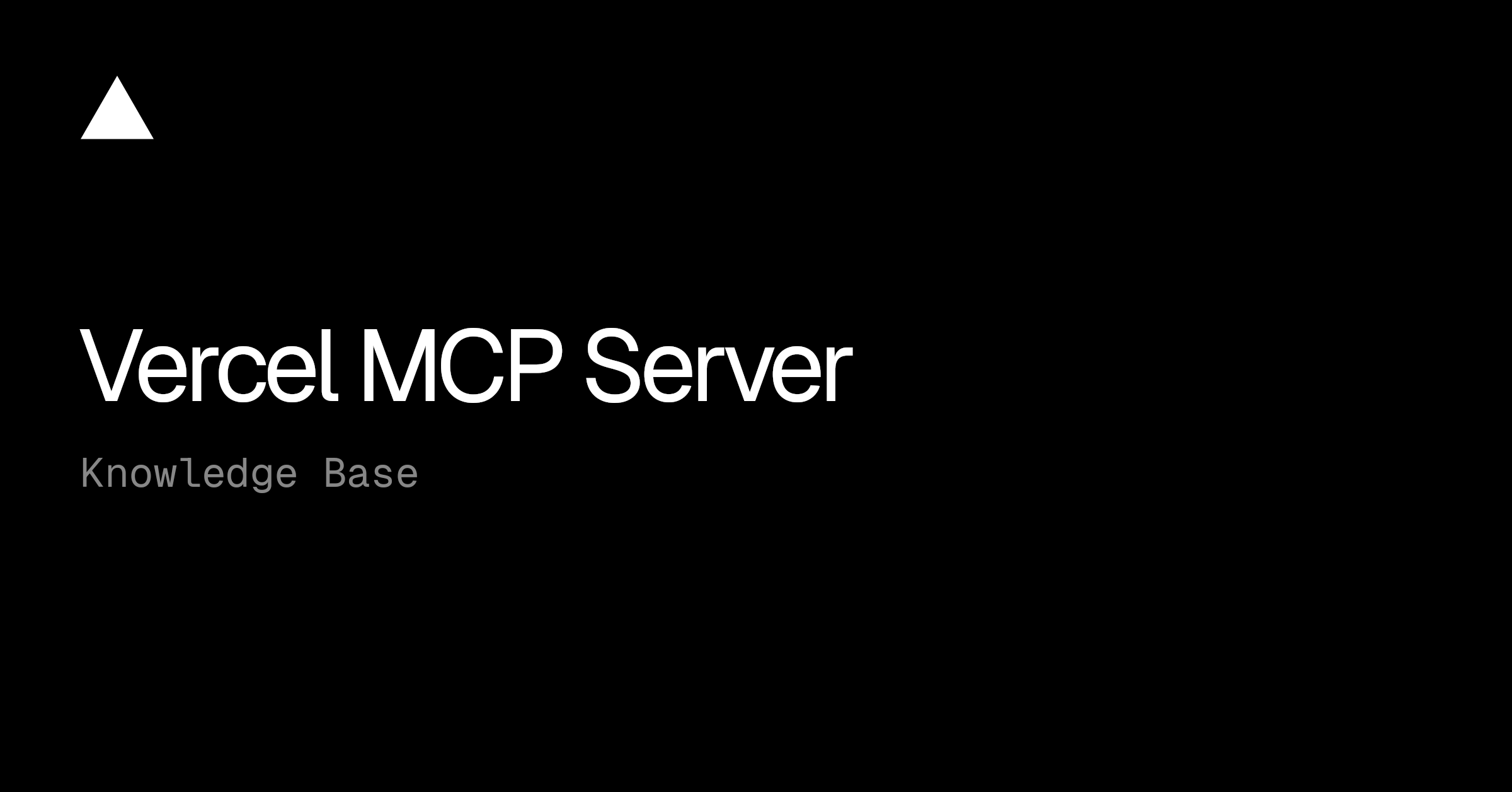 Vercel MCP Server | Vercel Knowledge Base
