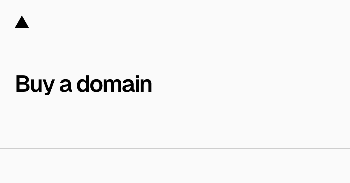 Buy a domain