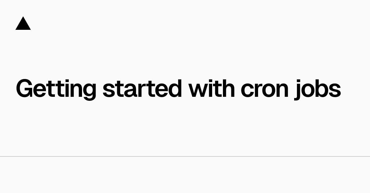 Getting started with cron jobs