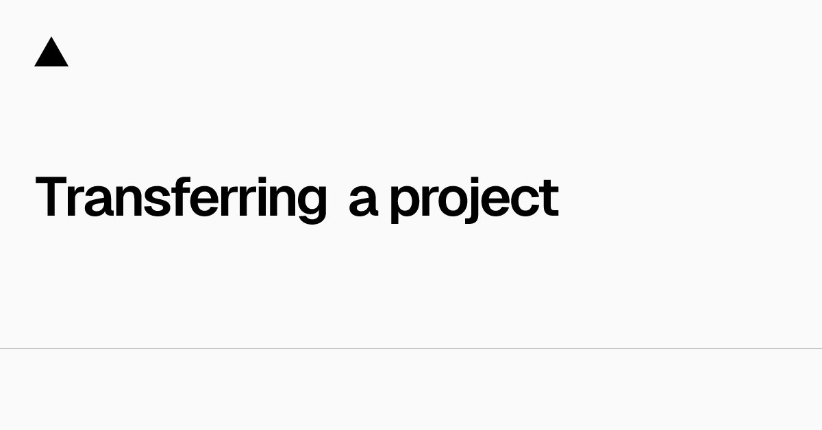 Transferring a project