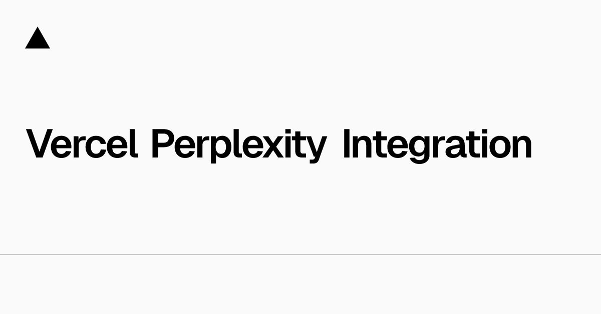 Vercel Perplexity Integration