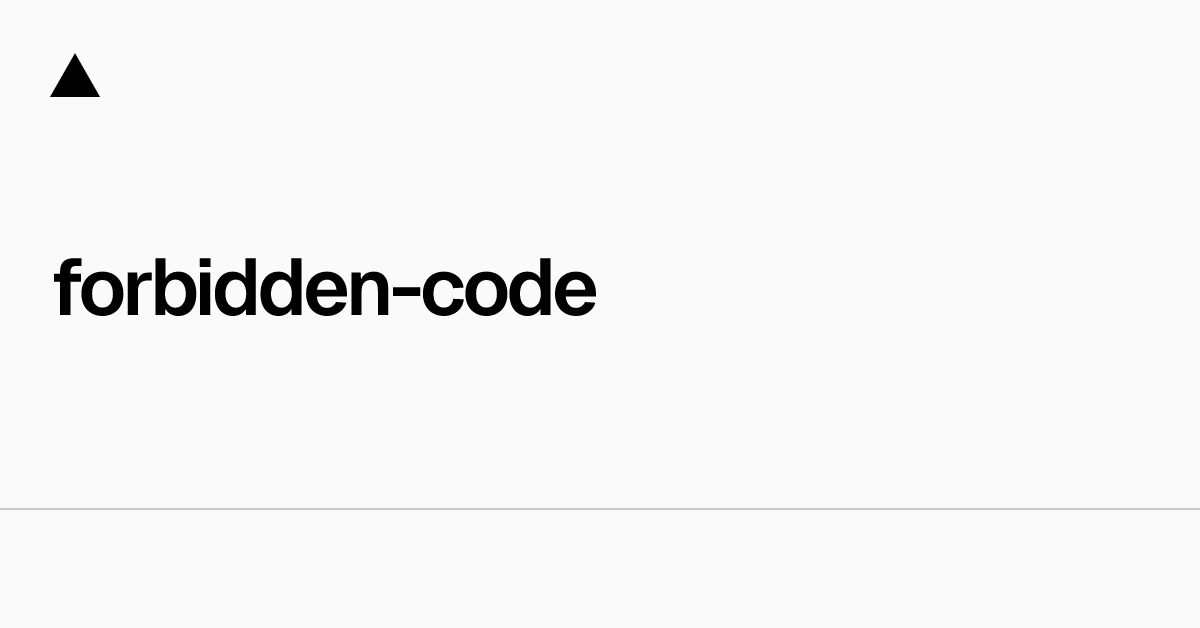 forbidden-code