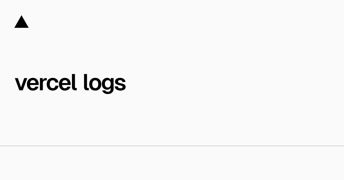 Vercel Logs 