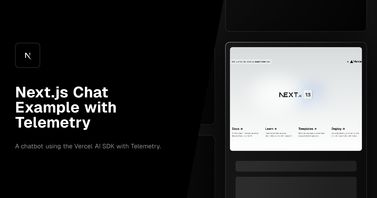 Next.js Chat Example with Telemetry