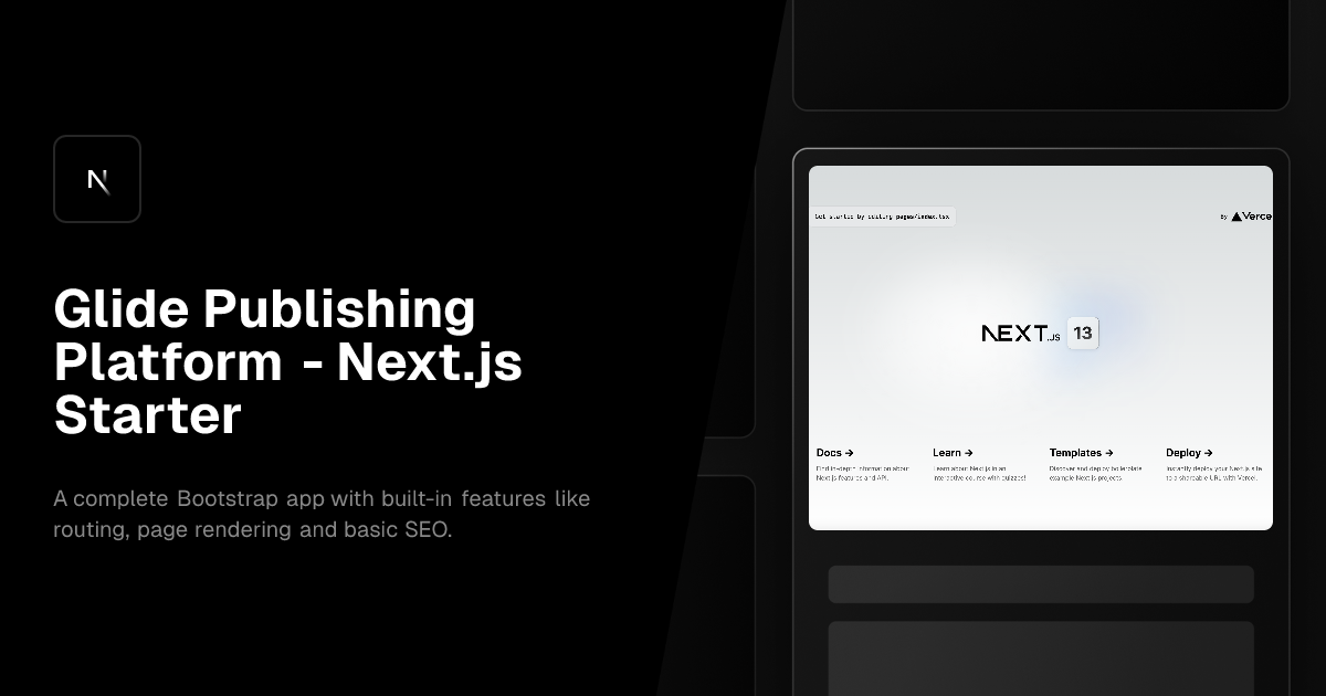 Glide Publishing Platform - Next.js Starter