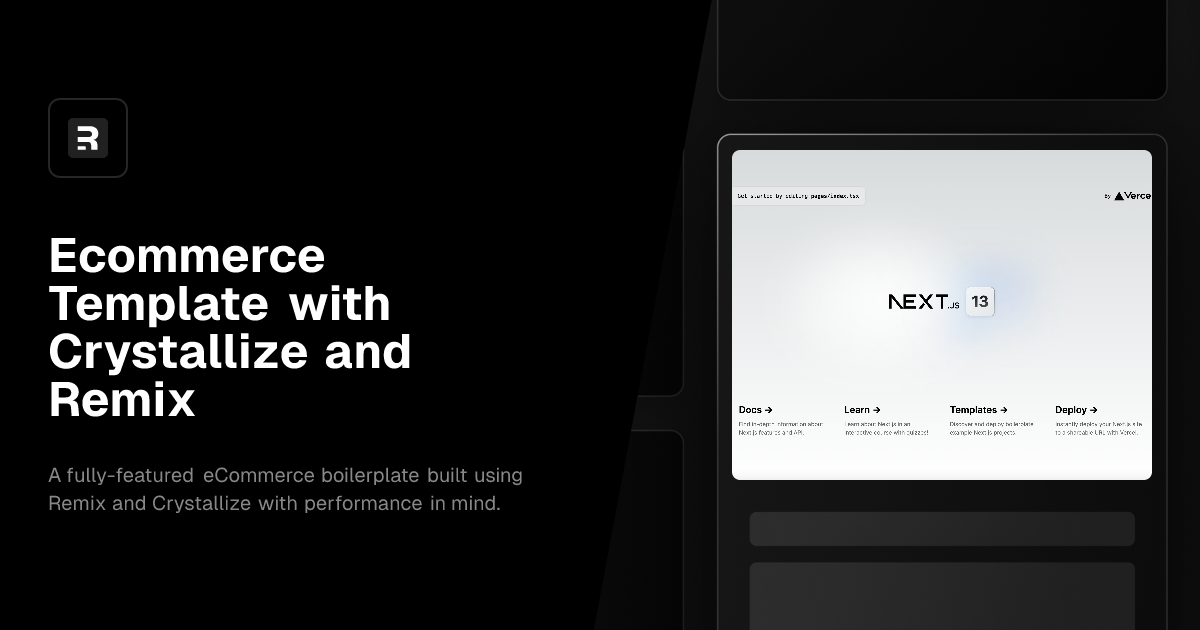 Ecommerce Template with Crystallize and Remix
