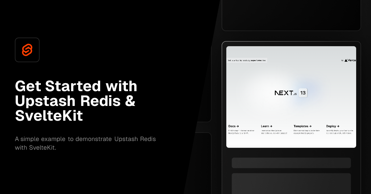 Get Started with Upstash Redis & SvelteKit