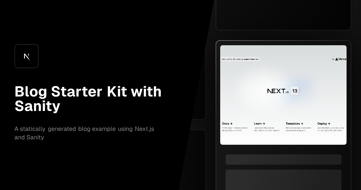 Blog Starter Kit with Sanity