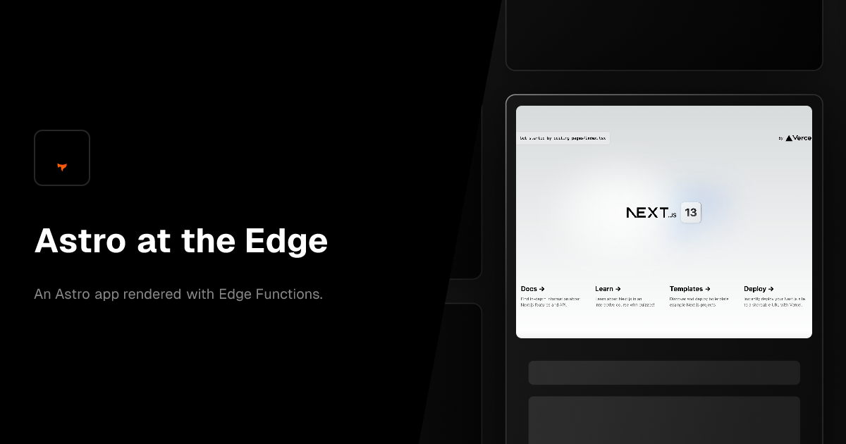 Astro at the Edge – Vercel