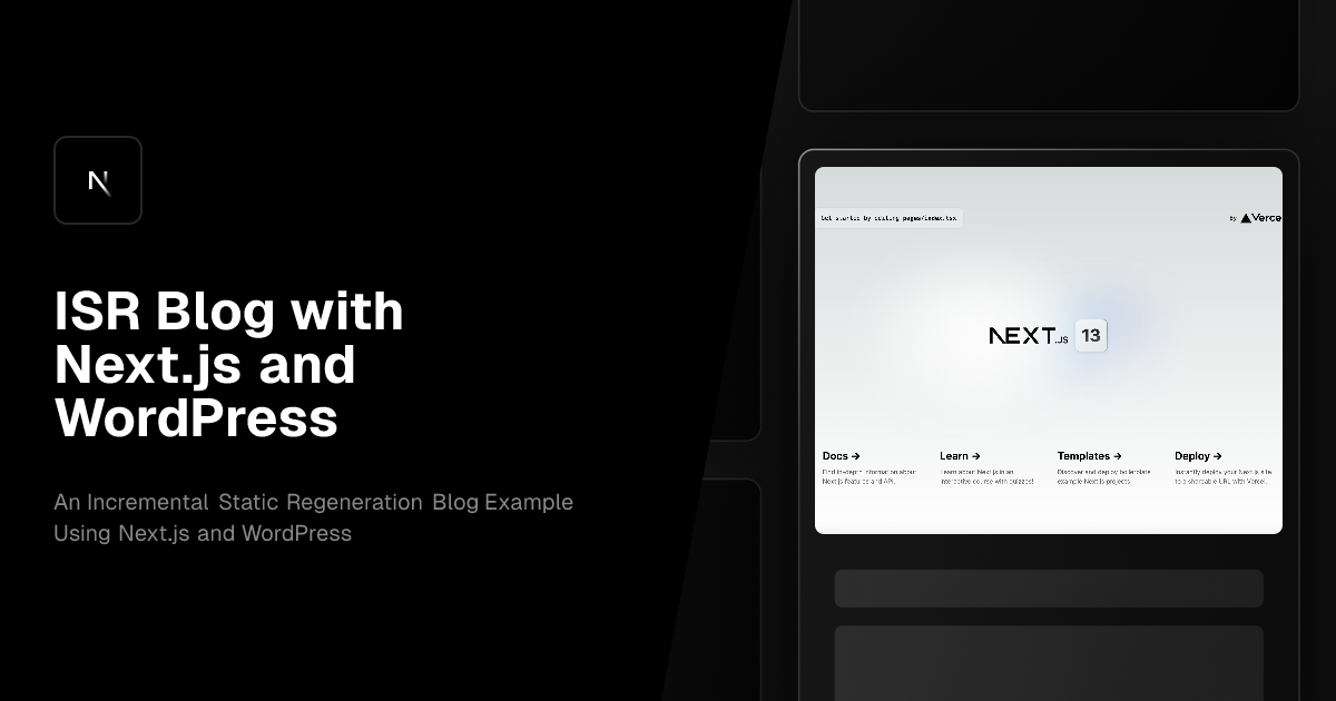 ISR Blog with Next.js and WordPress – Vercel