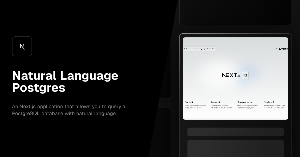 Natural Language Postgres