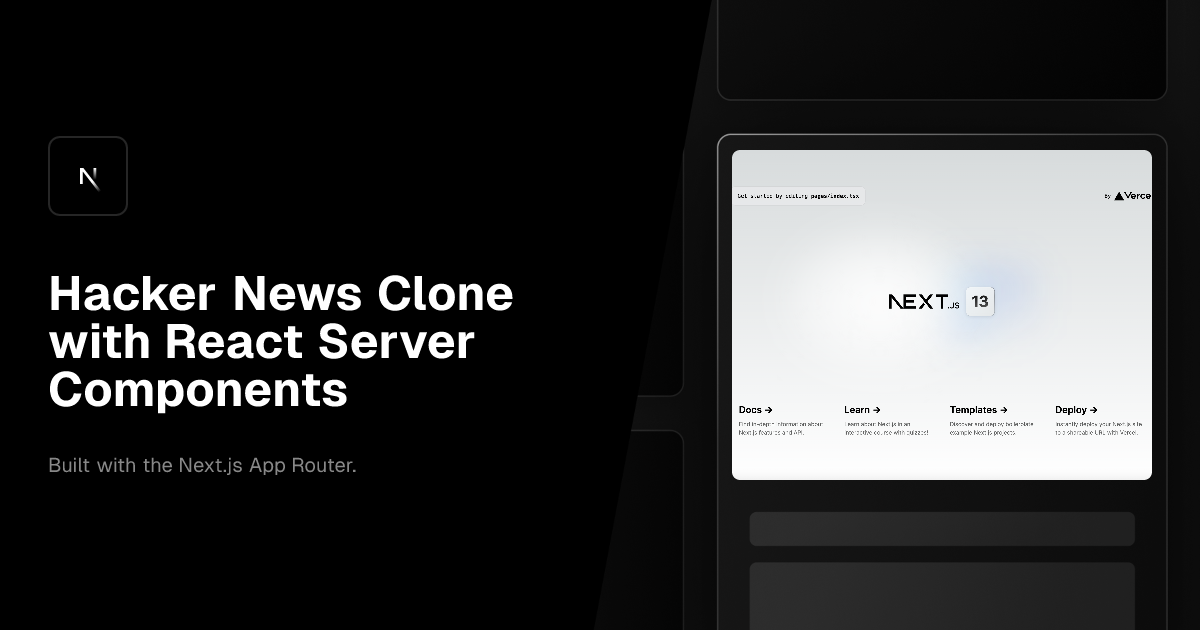 Hacker News Clone with React Server Components