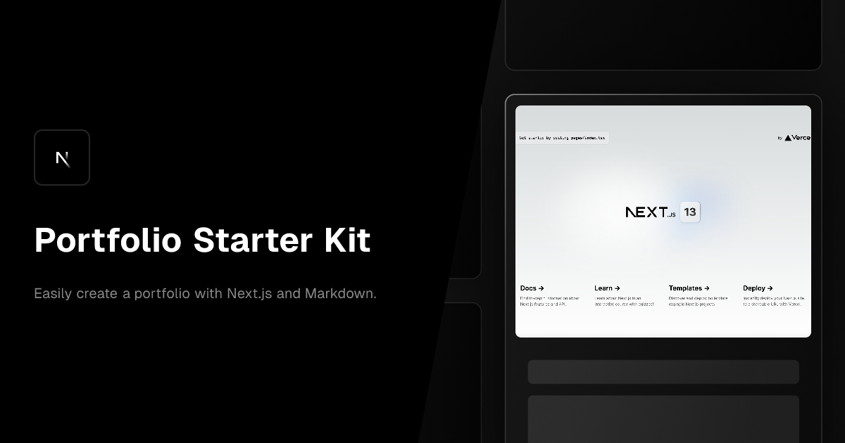 Portfolio Starter Kit – Vercel