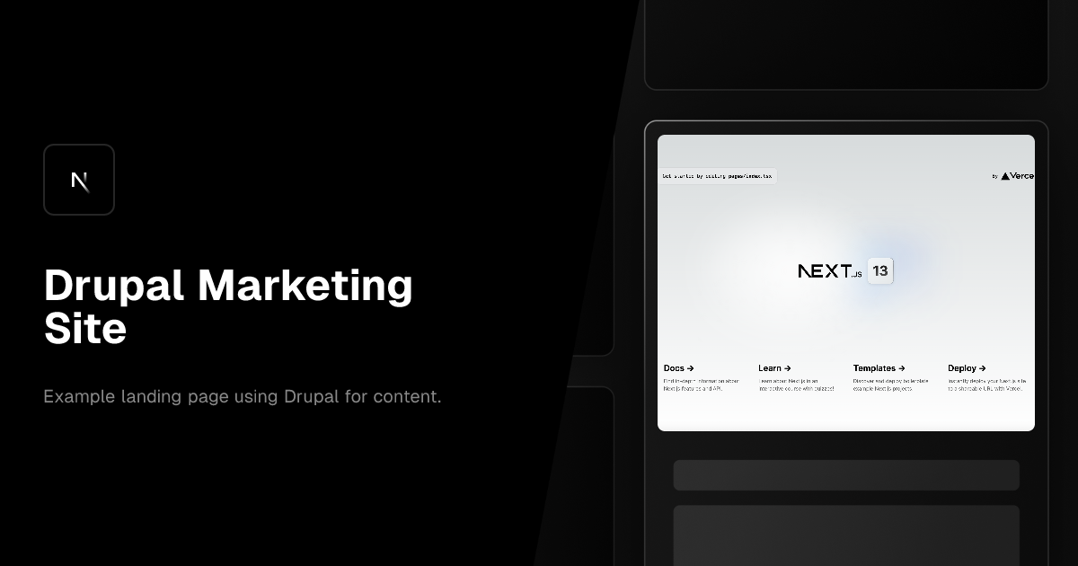 Drupal Marketing Site – Vercel