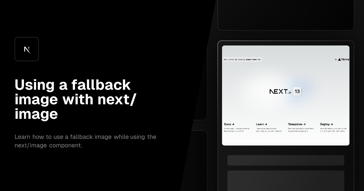 Using a fallback image with next/image