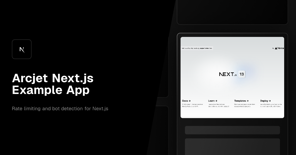 Arcjet Next.js Example App – Vercel