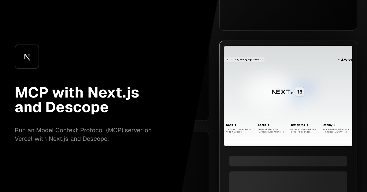 MCP with Next.js and Descope