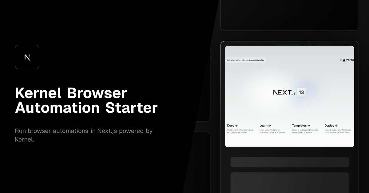 Kernel Browser Automation Starter