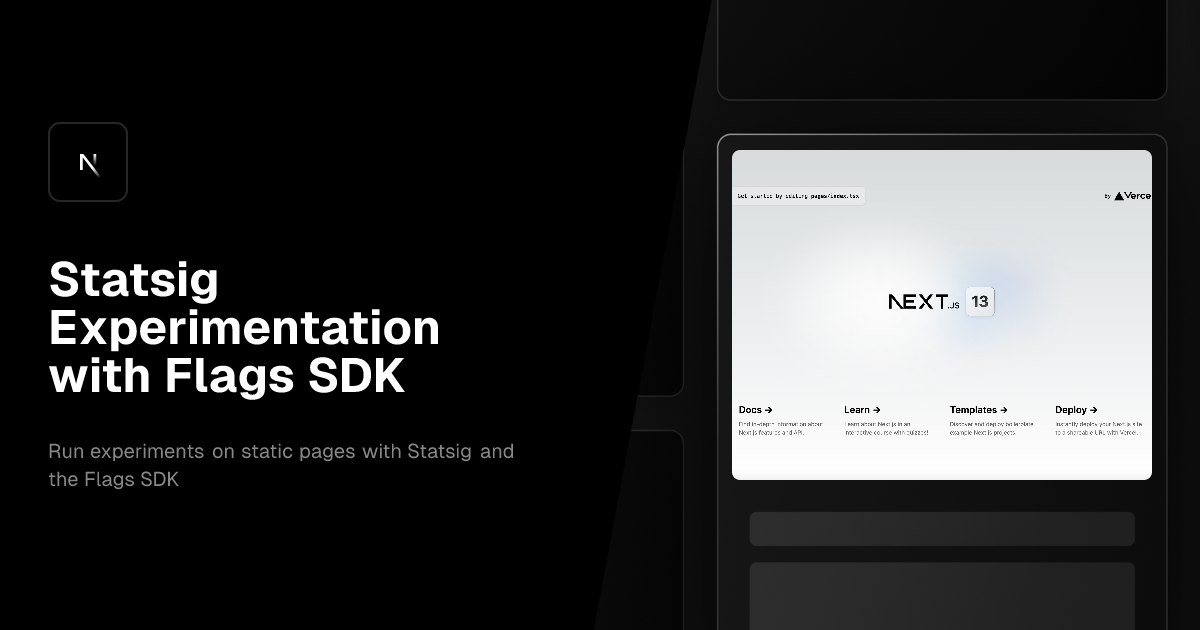 Statsig Experimentation with Flags SDK