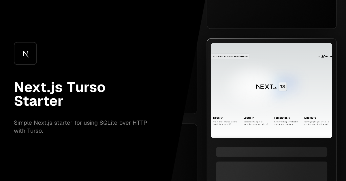 Next.js Turso Starter