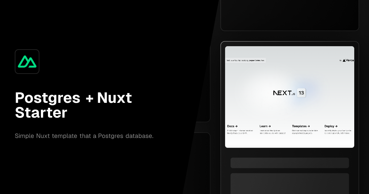 Postgres + Nuxt Starter