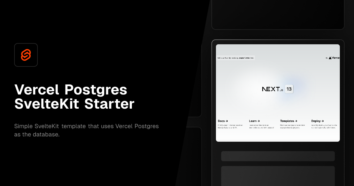 Vercel Postgres SvelteKit Starter – Vercel