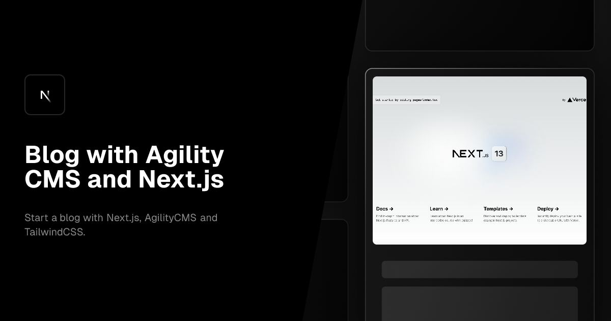 Blog with Agility CMS and Next.js