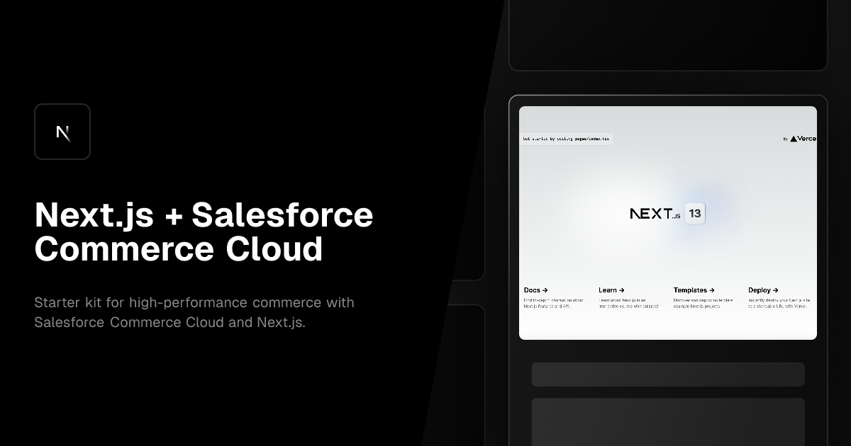 Next.js + Salesforce Commerce Cloud